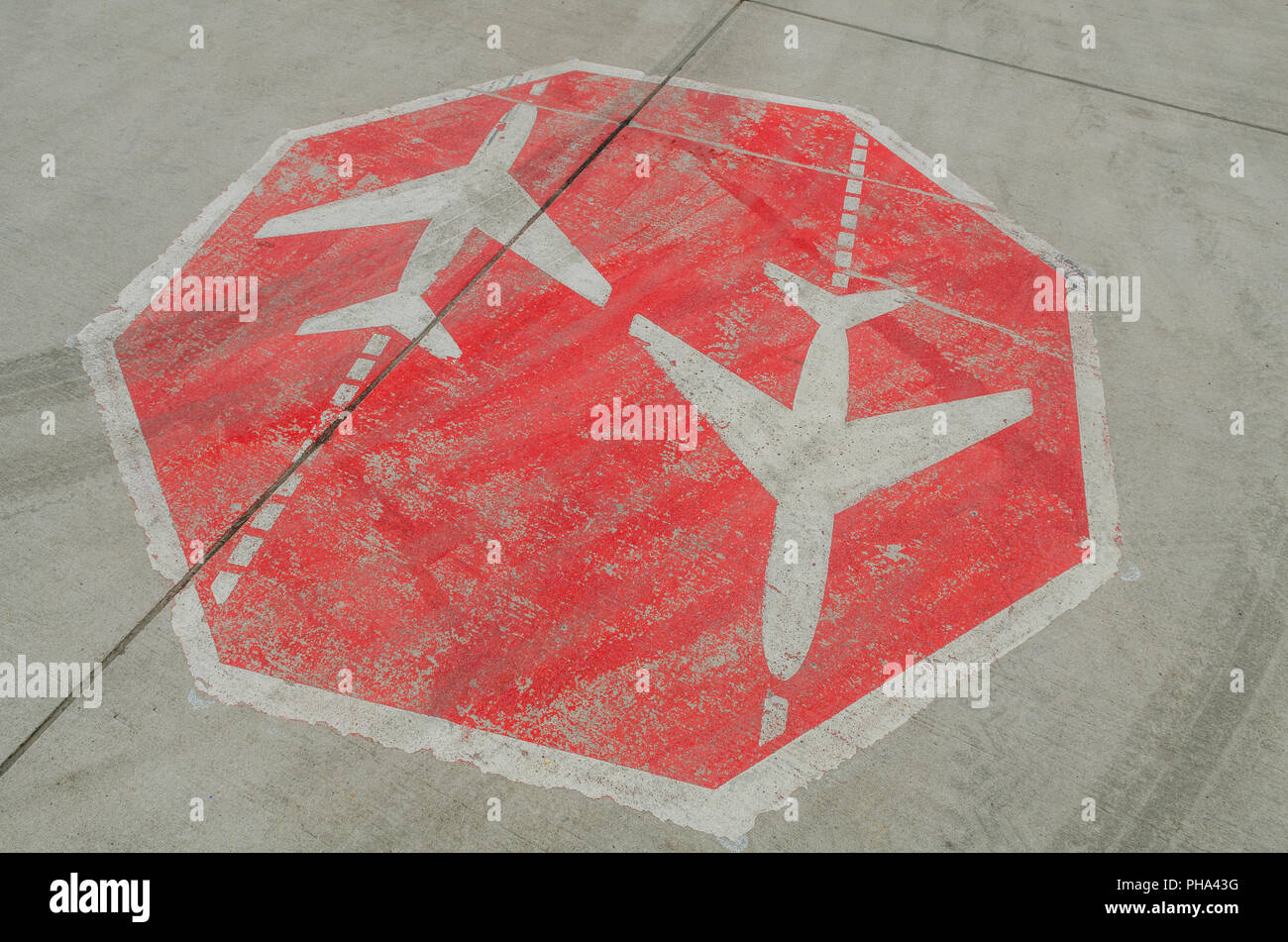 Airport traffic rule sign for airplanes Stock Photo - Alamy
