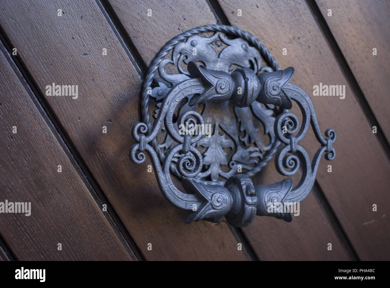Historical Door knob, Schwaebisch Hall, Baden-Wuerttemberg, Germany ...