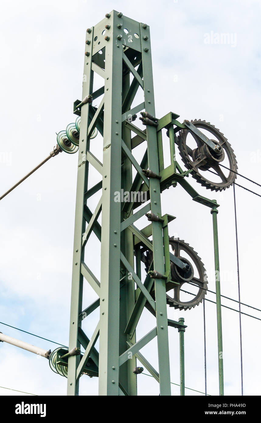 Electricity Tower, Railway Stock Photo - Alamy