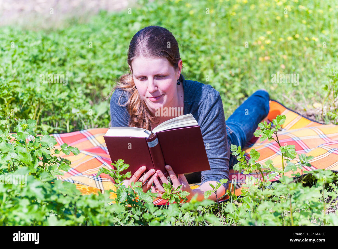 Reading a book outdoors no face hi-res stock photography and images - Alamy