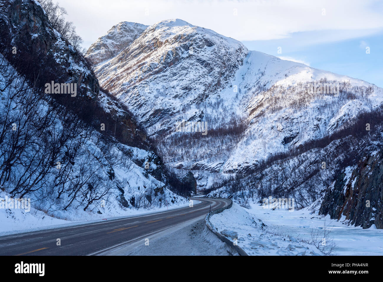 Frozen Road, Norway Stock Photo - Alamy