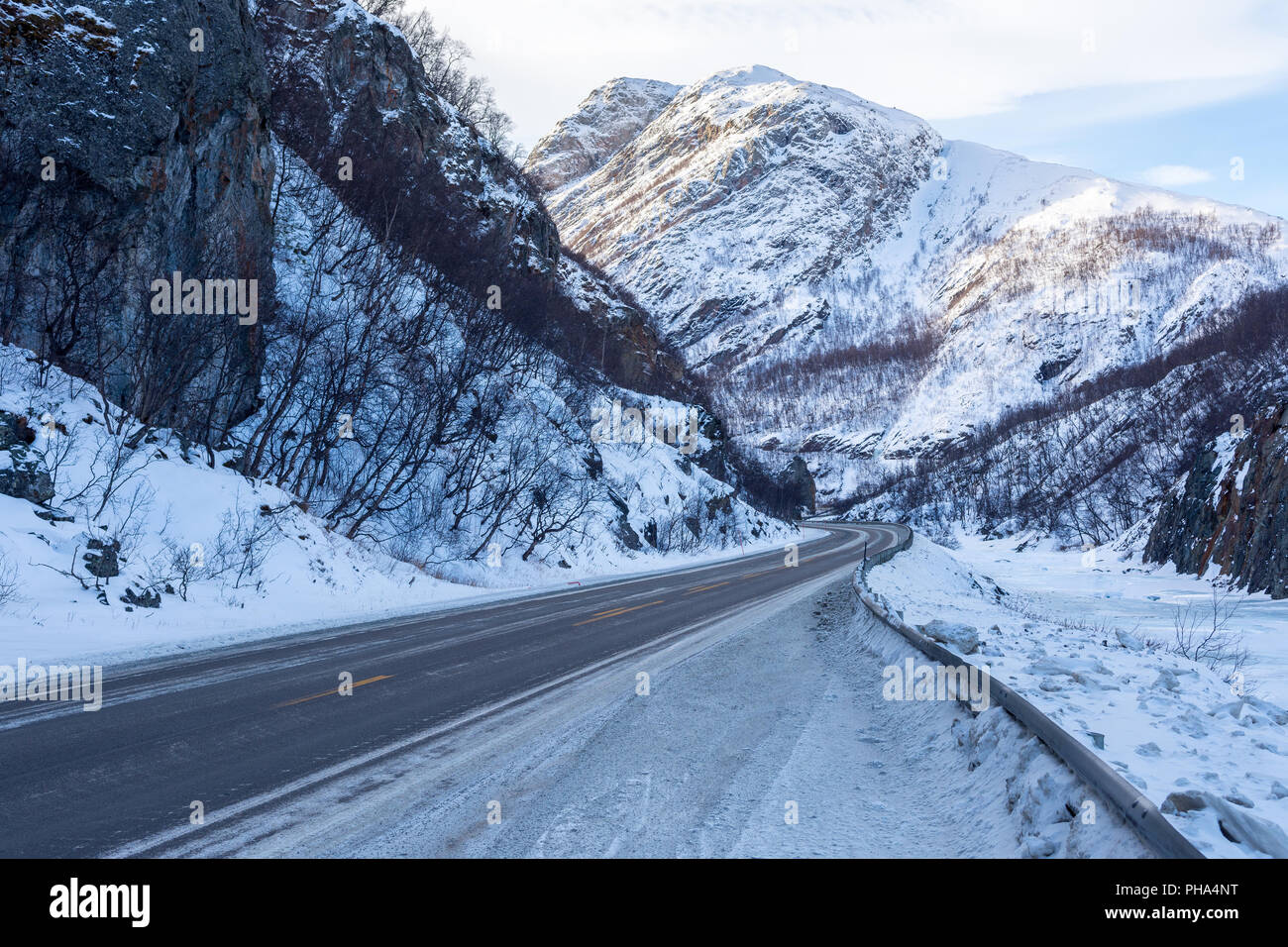 Frozen Road, Norway Stock Photo - Alamy