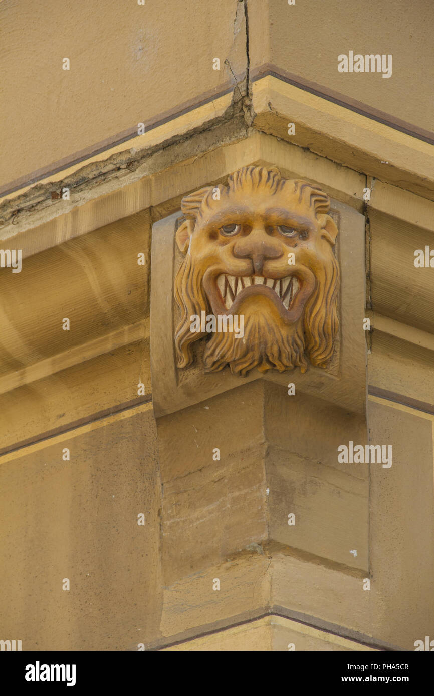 Grotesque figure in the old-town of Waiblingen, Germany Stock Photo - Alamy