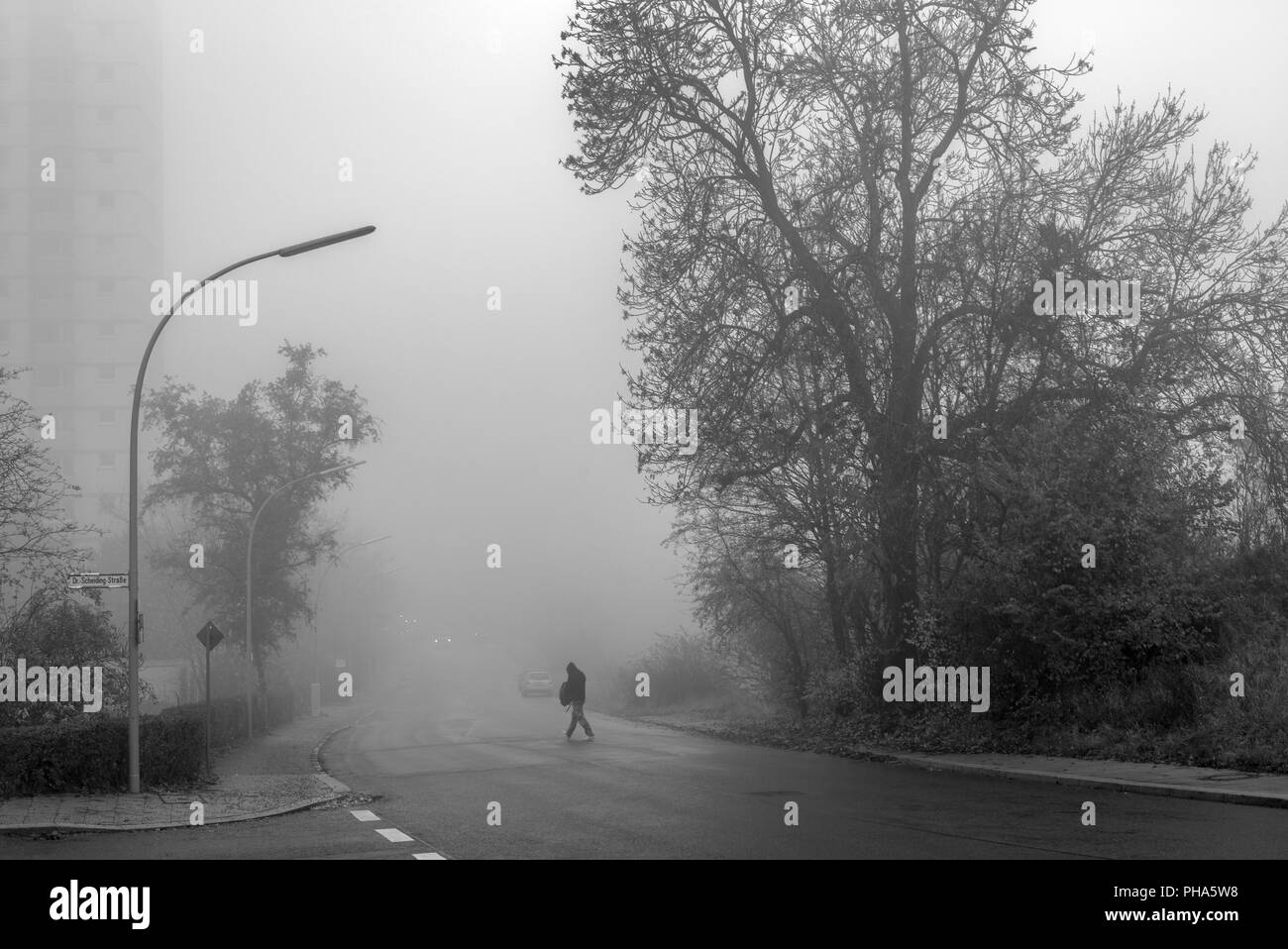 Fog with street lighting hi-res stock photography and images - Alamy
