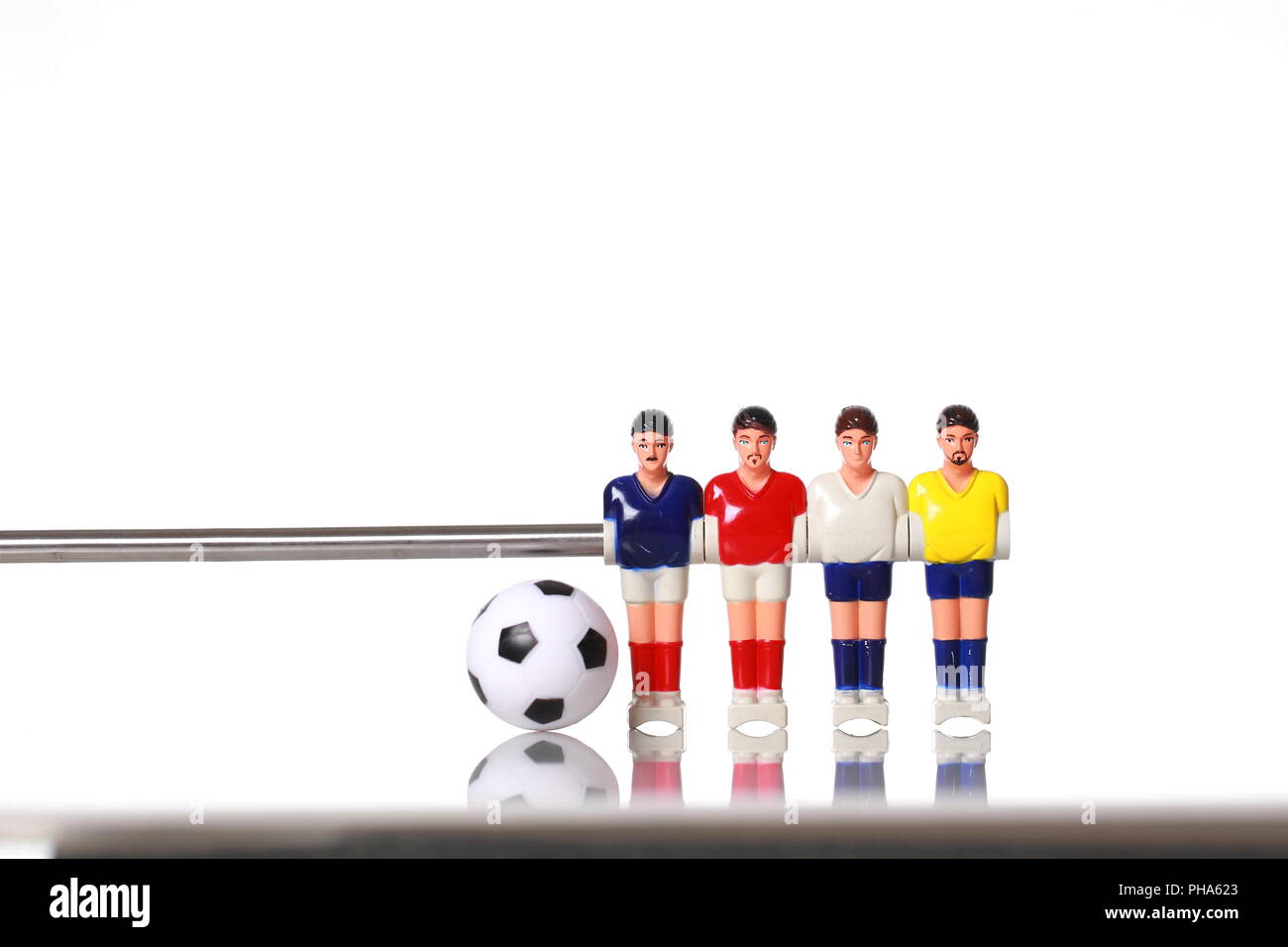 foosball player table soccer Stock Photo - Alamy