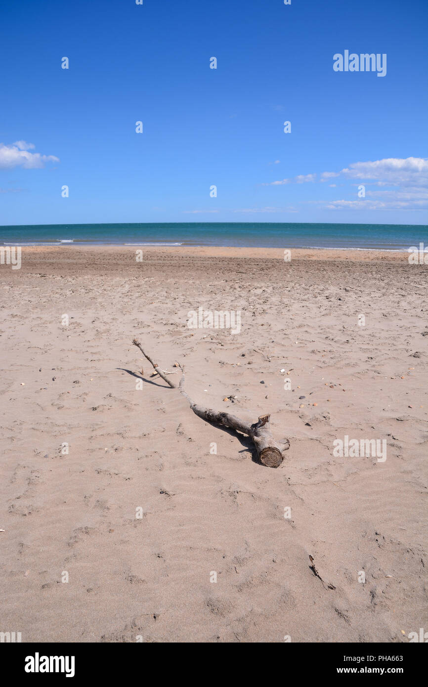 Empty mediterranean sand beach in south france Stock Photo - Alamy