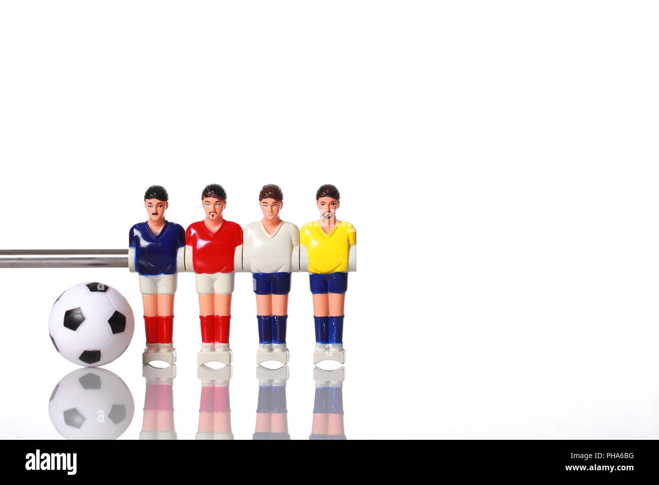 foosball player table soccer Stock Photo - Alamy