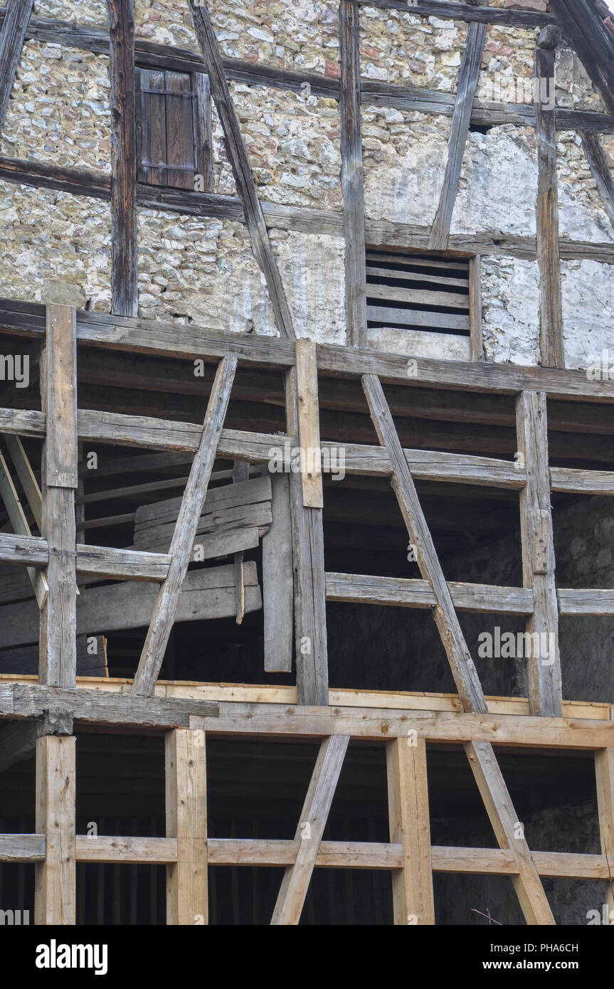Renovation of Half-Timbering House in Waiblingen, Germany Stock Photo ...