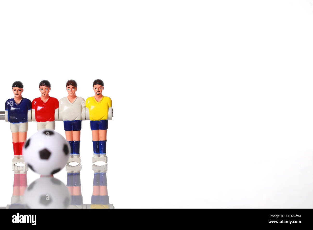 foosball player table soccer Stock Photo - Alamy