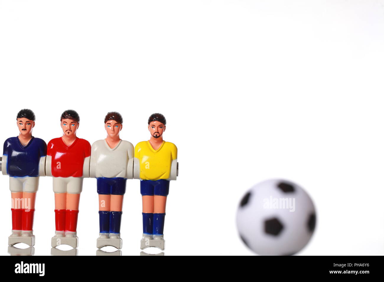 foosball player table soccer Stock Photo - Alamy