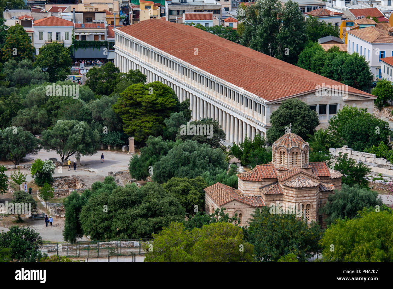 Traditional Mosque standing near the Stoa of Attalus in Athens Greece ...