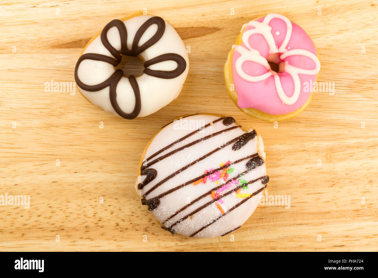 Top view of homemade doughnuts Stock Photo - Alamy