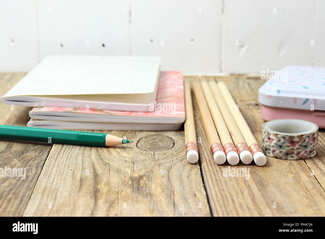 School supplies pencil hi-res stock photography and images - Alamy