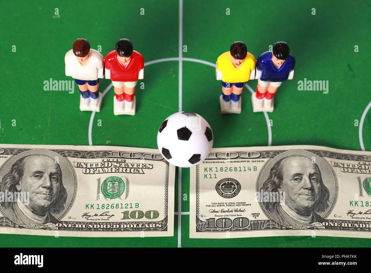 foosball player table soccer Stock Photo - Alamy