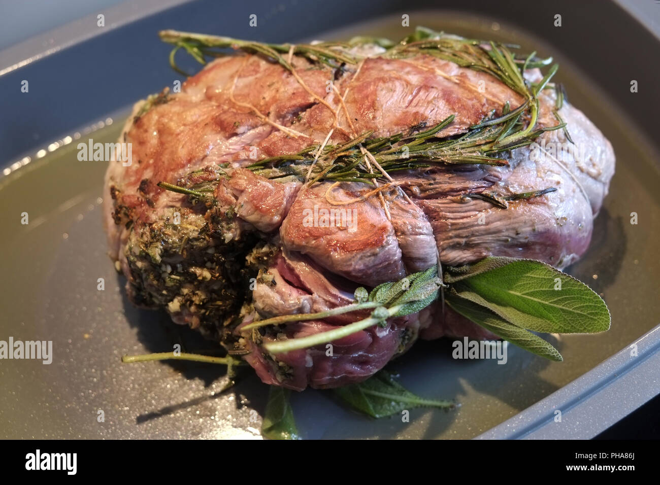 Stuffed pork fillet Stock Photo - Alamy