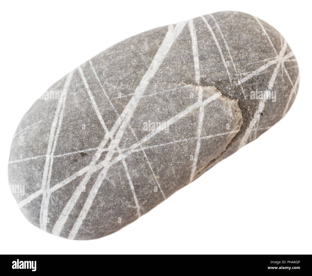 Pebble isolated on white background Stock Photo - Alamy