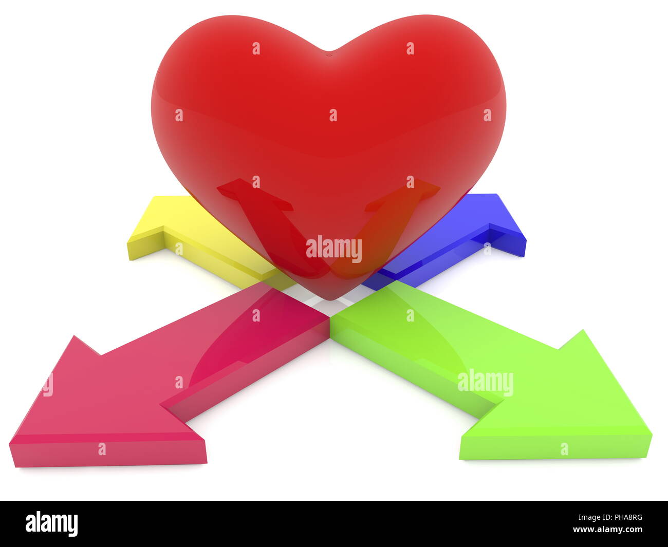 Four arrows hi-res stock photography and images - Alamy