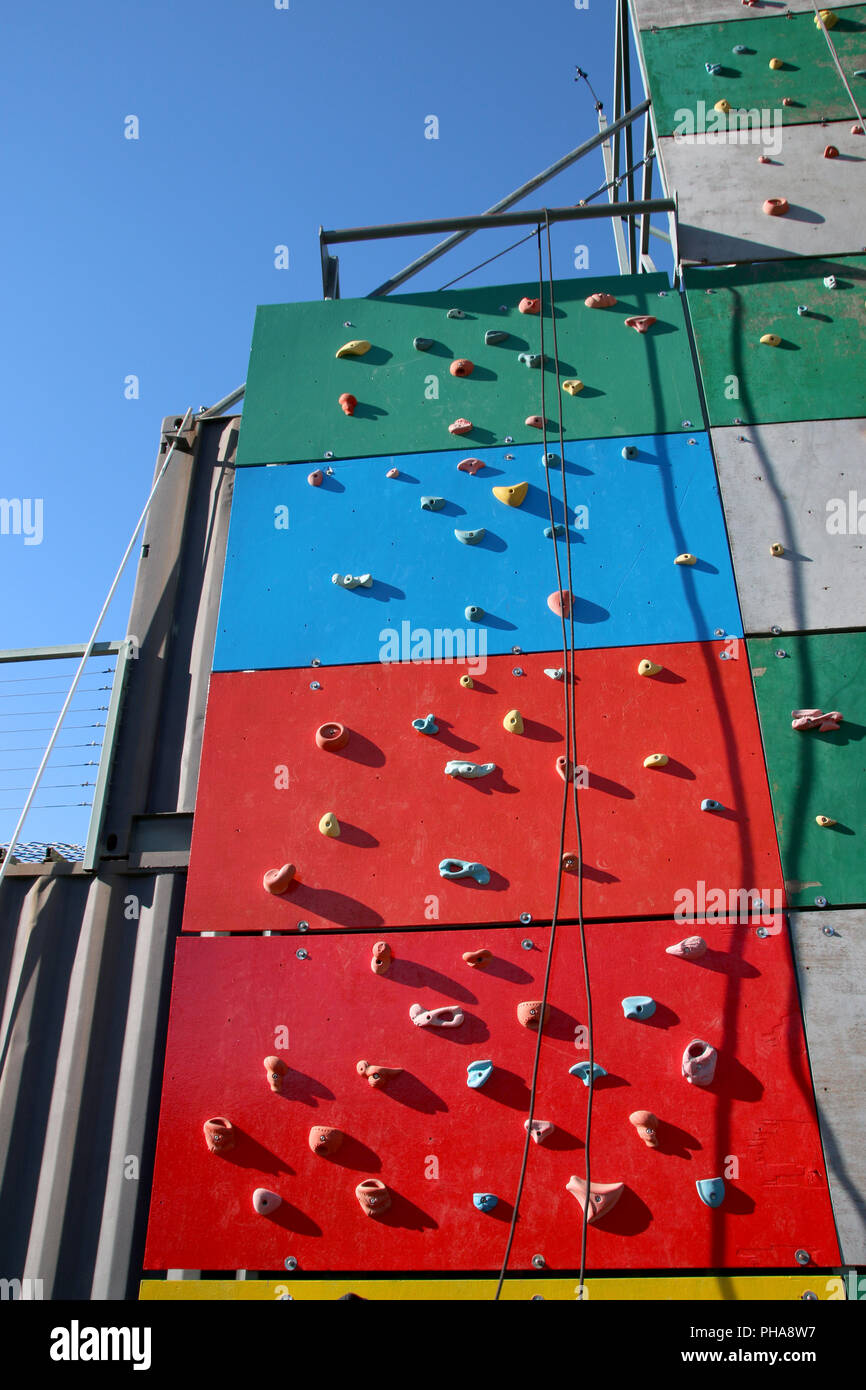 Rock climbing wall hi-res stock photography and images - Alamy