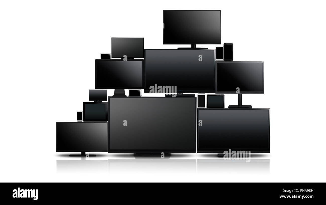 Many different types of screens hi-res stock photography and images - Alamy