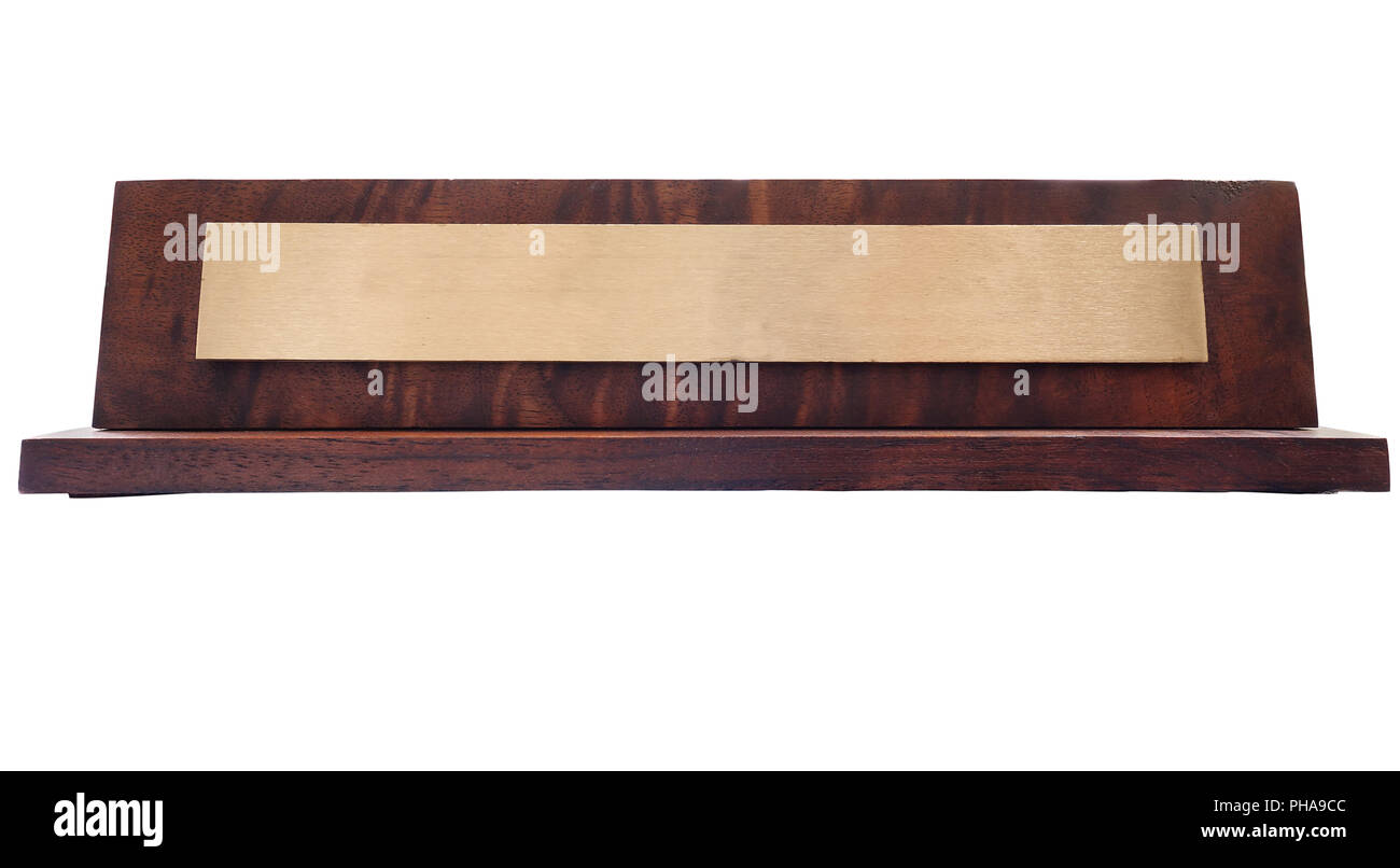 Nameplate name plate Cut Out Stock Images & Pictures - Alamy