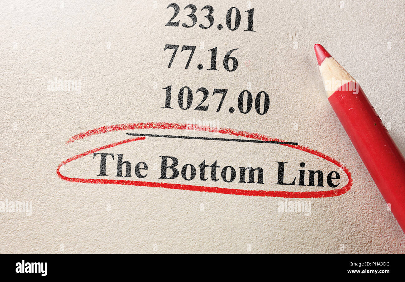 Bottom line hi-res stock photography and images - Alamy
