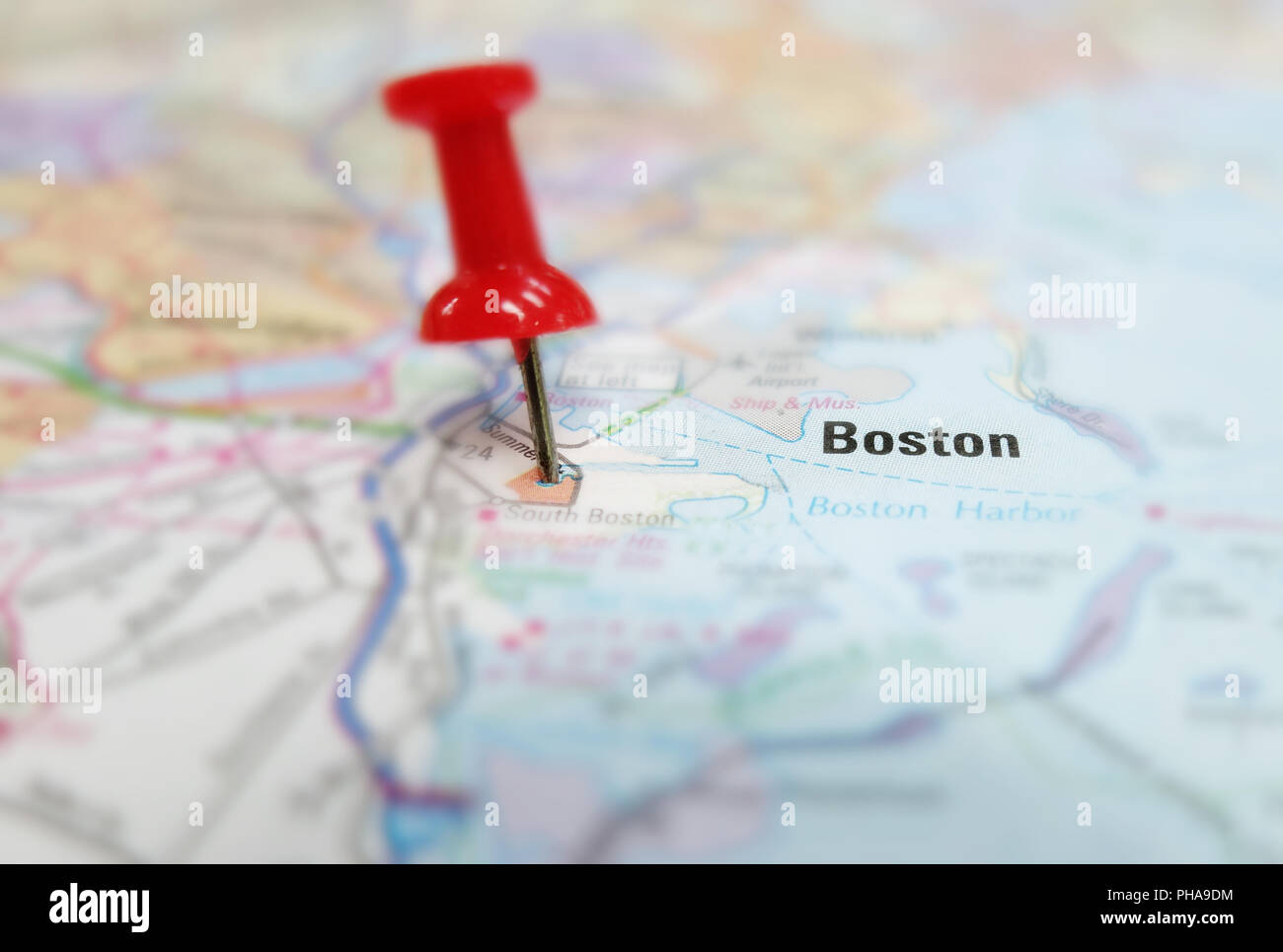 City of boston map hi-res stock photography and images - Alamy