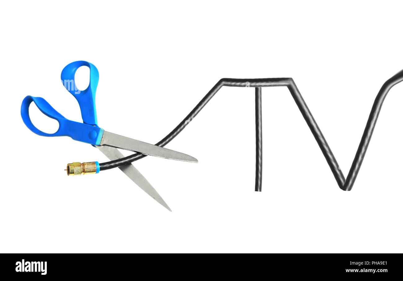 cable tv cut Stock Photo - Alamy