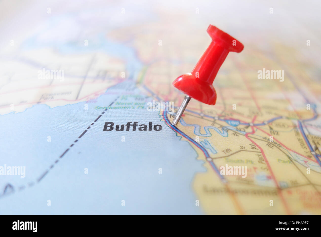 Buffalo map hi-res stock photography and images - Alamy