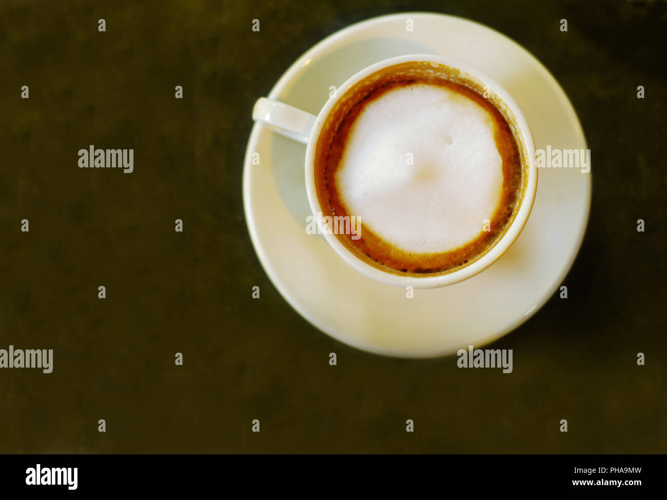 cappuccino coffee from above Stock Photo - Alamy