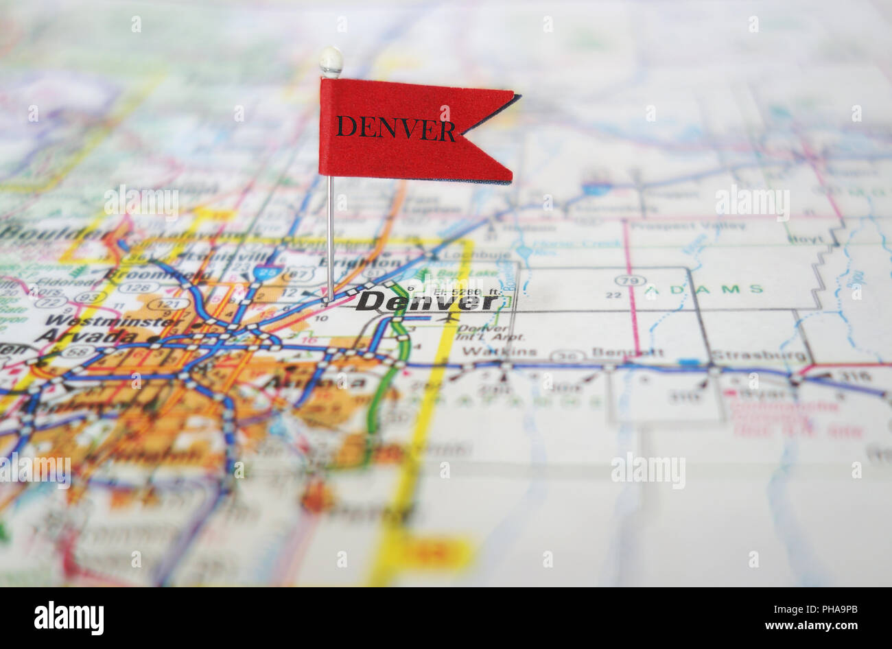 Denver city flag hi-res stock photography and images - Alamy