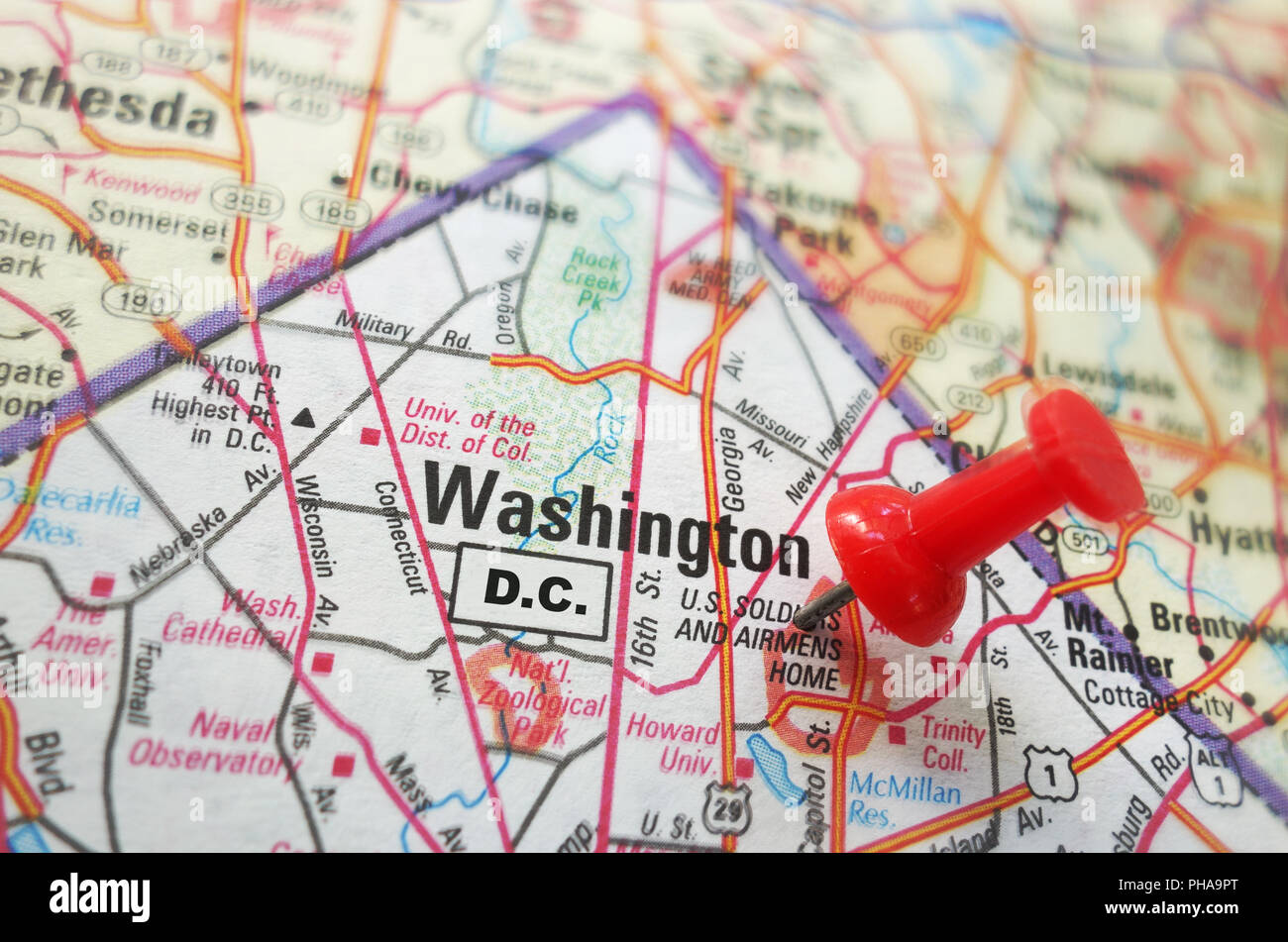 Map of dc hi-res stock photography and images - Alamy