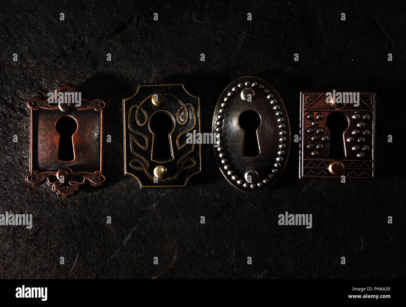 four vintage locks Stock Photo - Alamy