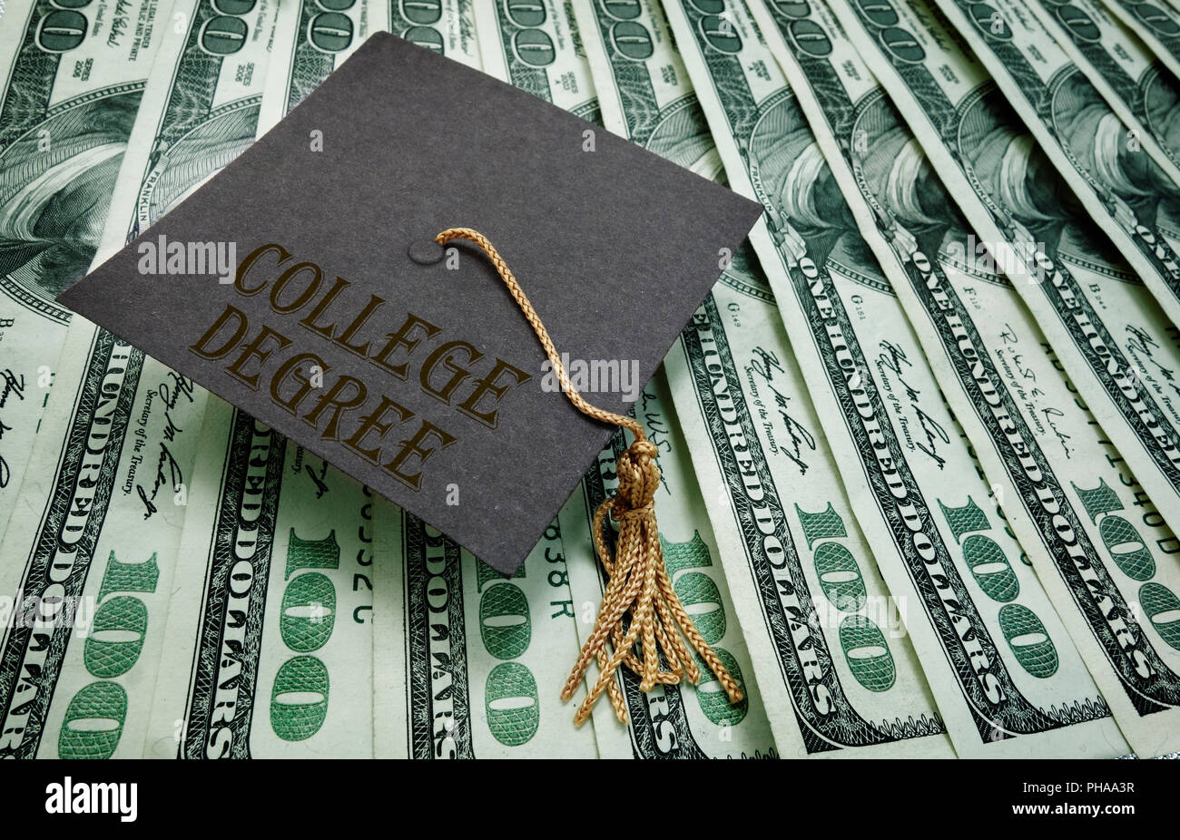 College Degree money Stock Photo - Alamy