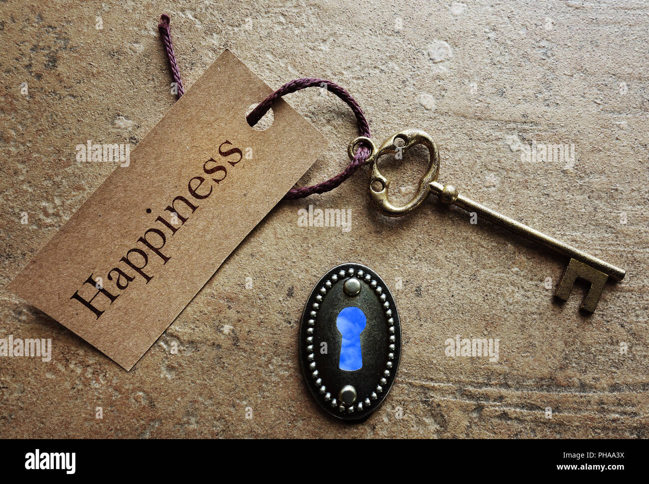 The Key to Happiness Stock Photo - Alamy