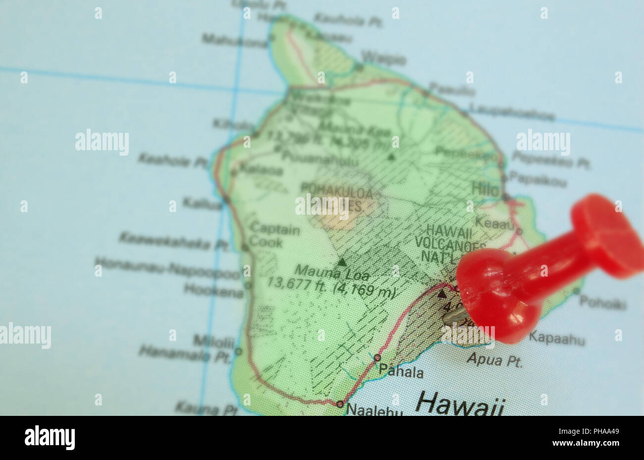 Pacific ocean topography hawaii map hi-res stock photography and images ...