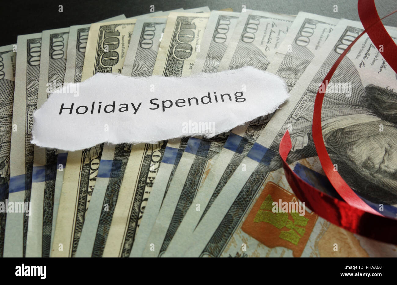 Holiday spending concept Stock Photo - Alamy