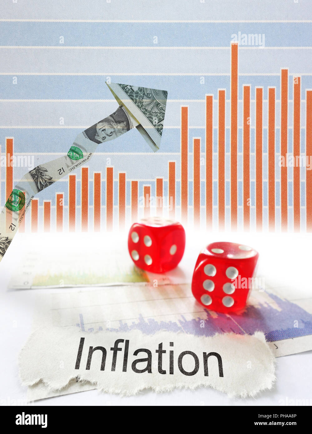 Inflation up arrow Stock Photo - Alamy