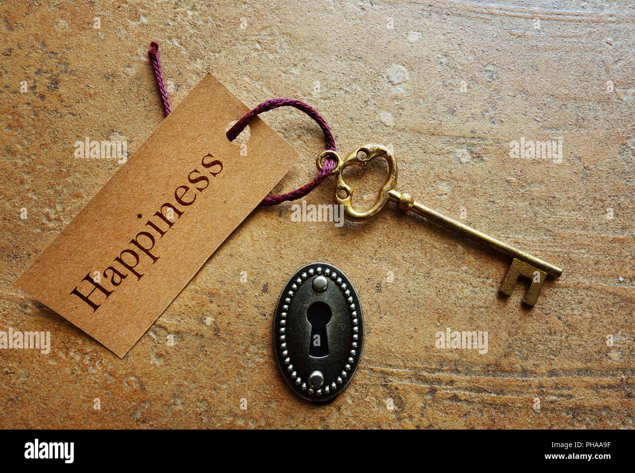 Key to Happiness Stock Photo - Alamy