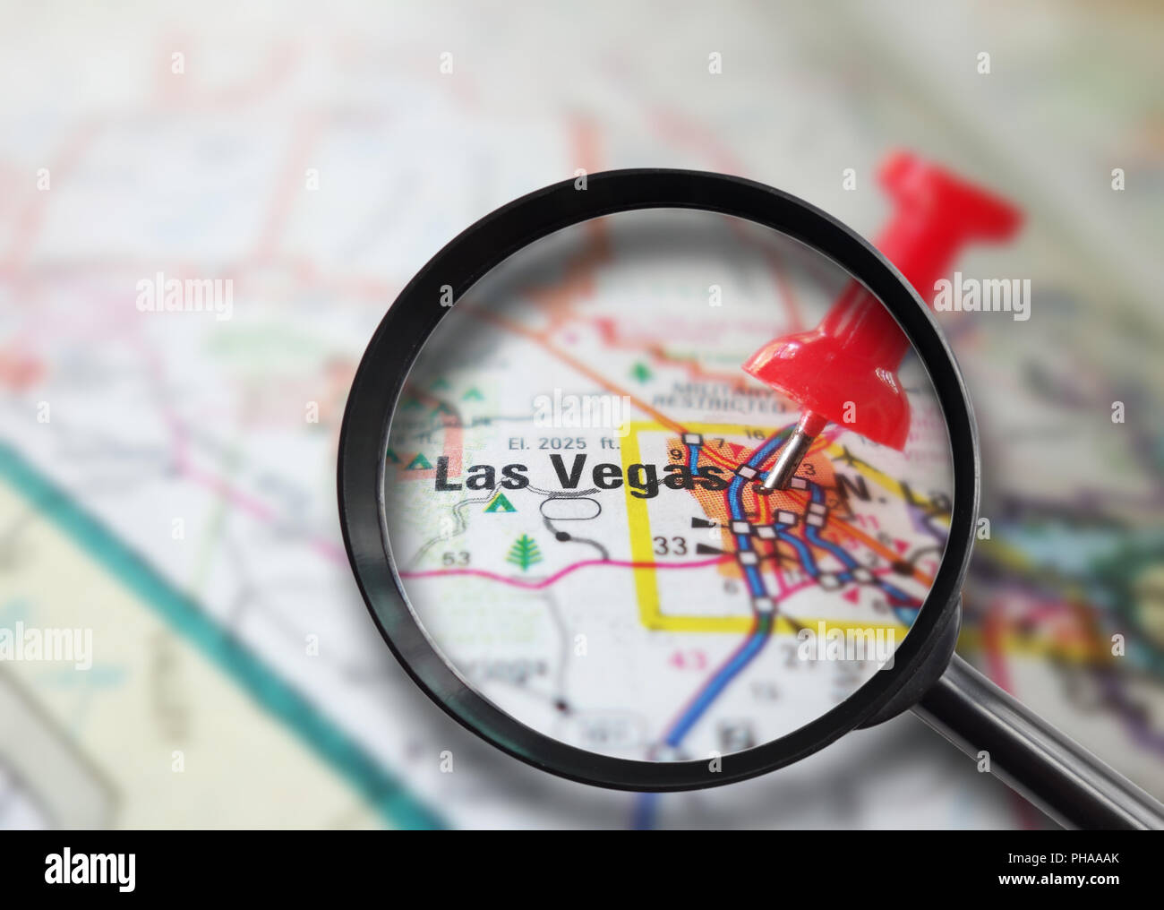 Usa magnified map hi-res stock photography and images - Alamy