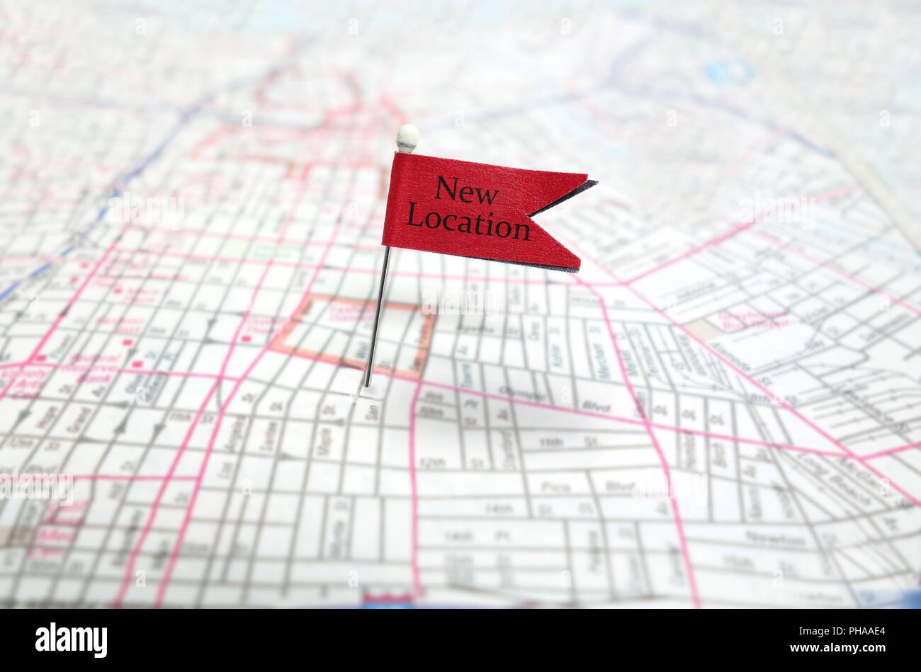 New location map pin hi-res stock photography and images - Alamy