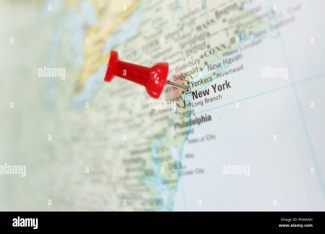 United states map new york city pin hi-res stock photography and images ...