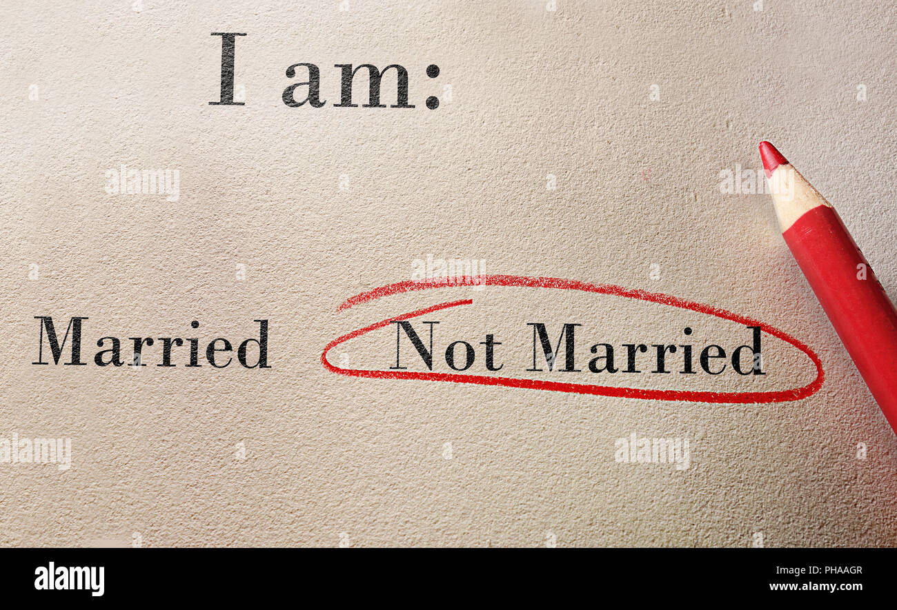 Not Married survey Stock Photo - Alamy