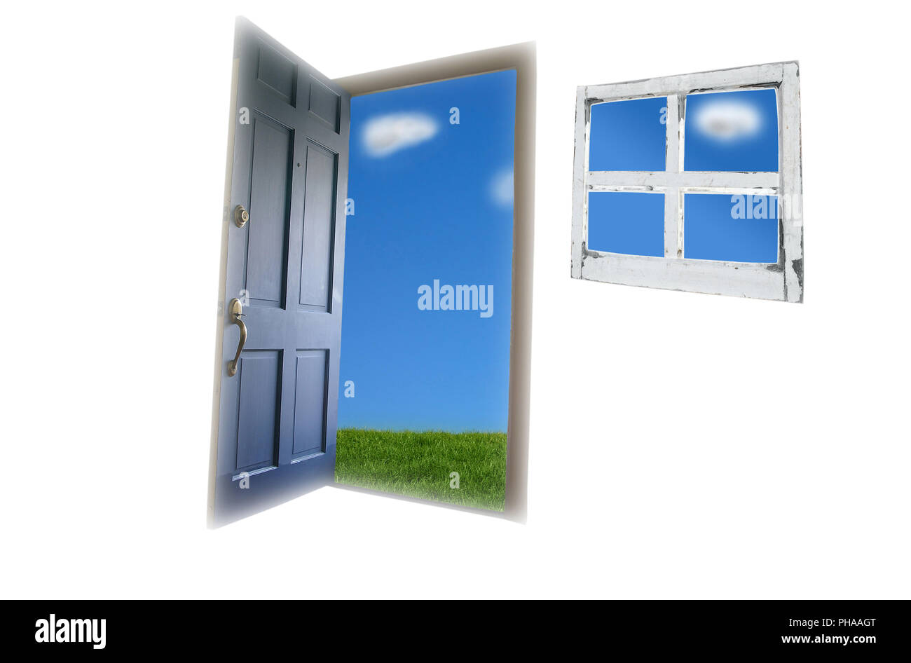 Perfect blue sky green Cut Out Stock Images & Pictures - Alamy