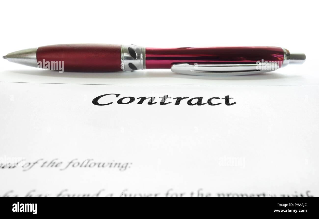 Legal contract hi-res stock photography and images - Alamy