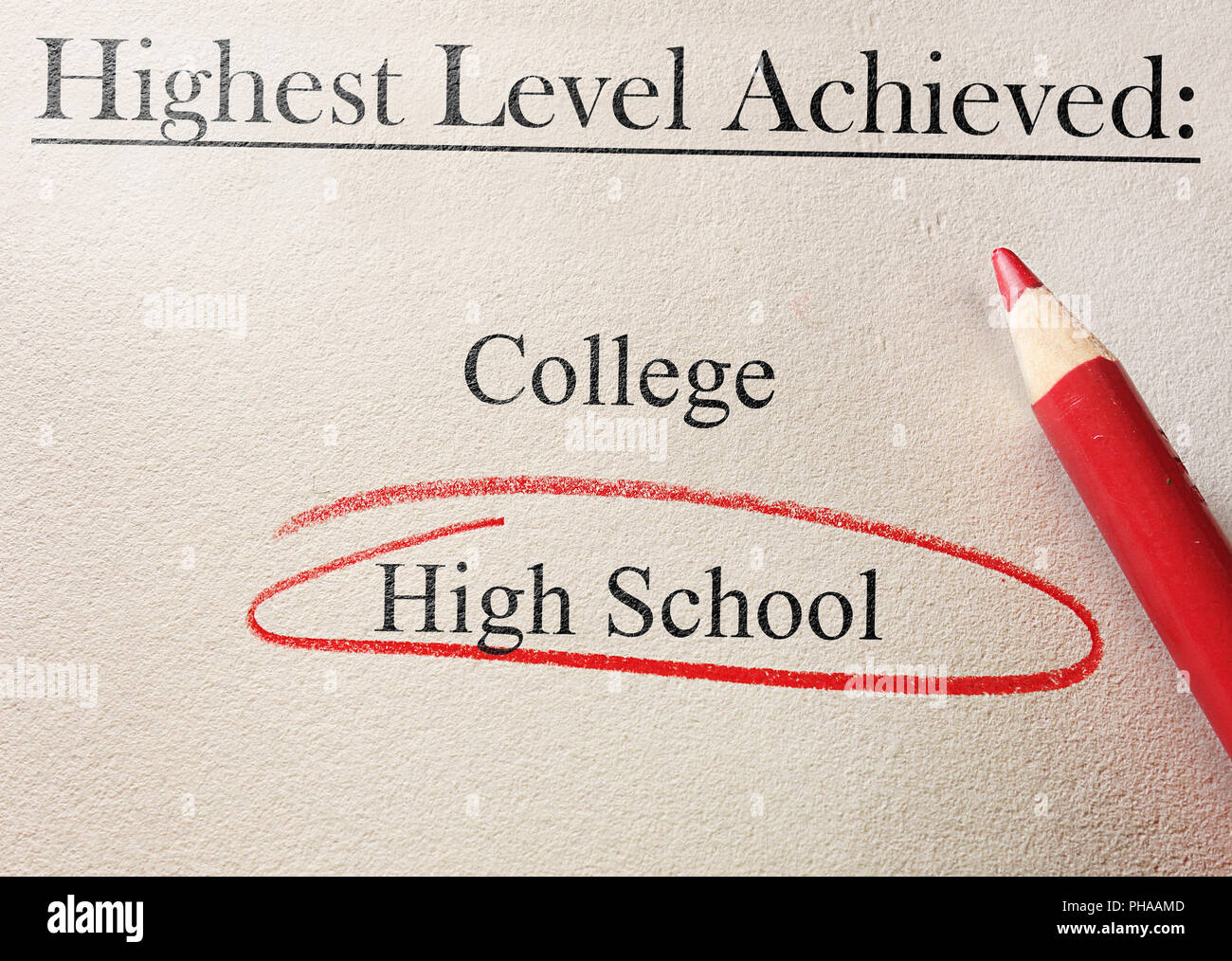 High School red circle Stock Photo - Alamy