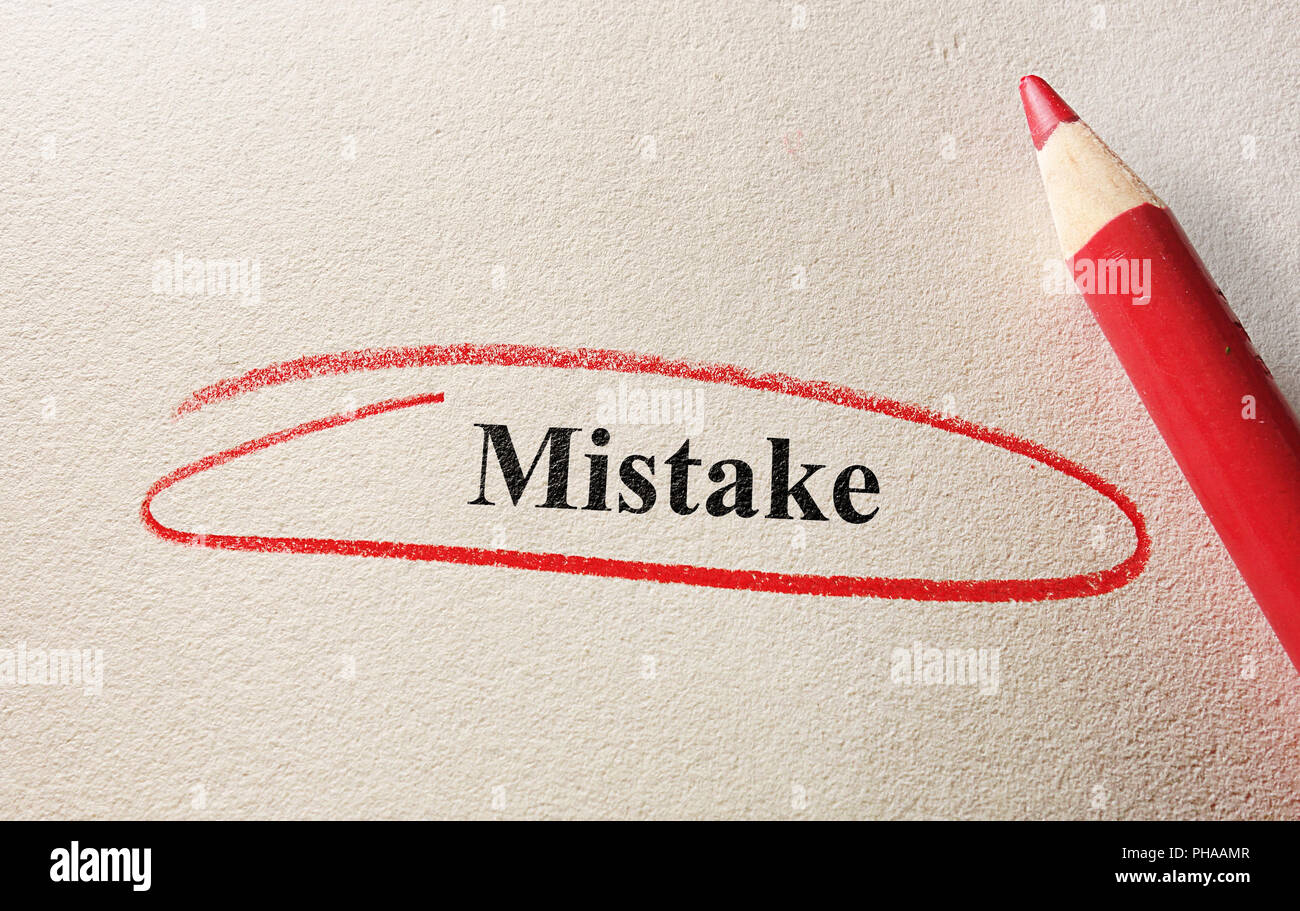 red circle mistake Stock Photo - Alamy