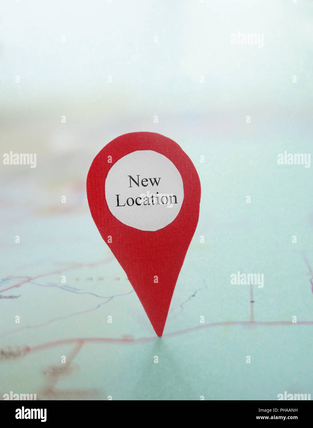 Map New Location Stock Photo - Alamy