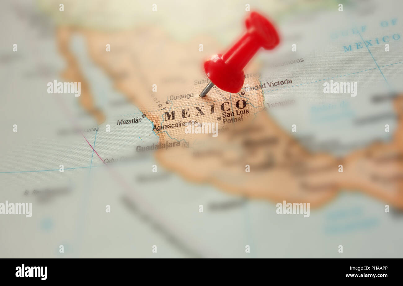 Mexico map pin hi-res stock photography and images - Alamy
