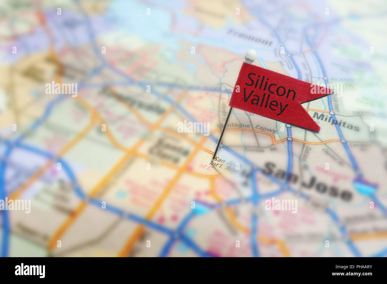 Silicon valley map hi-res stock photography and images - Alamy