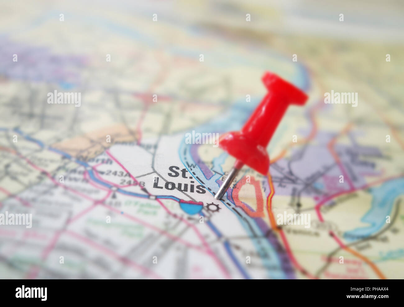 Map of st louis missouri hi-res stock photography and images - Alamy